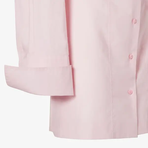 Fendi Embroidered Cotton Poplin Shirt Dress - Pink