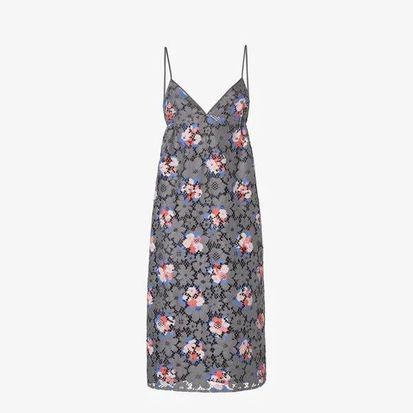 Fendi Lace Slip Dress - Grey