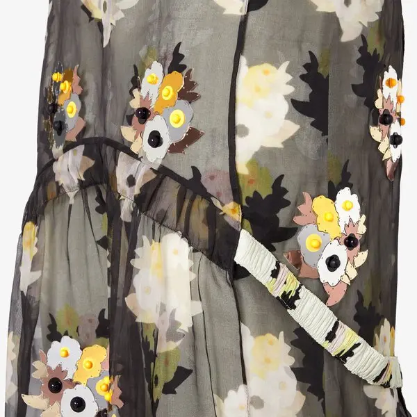 Fendi Bouquet Print Midi Dress