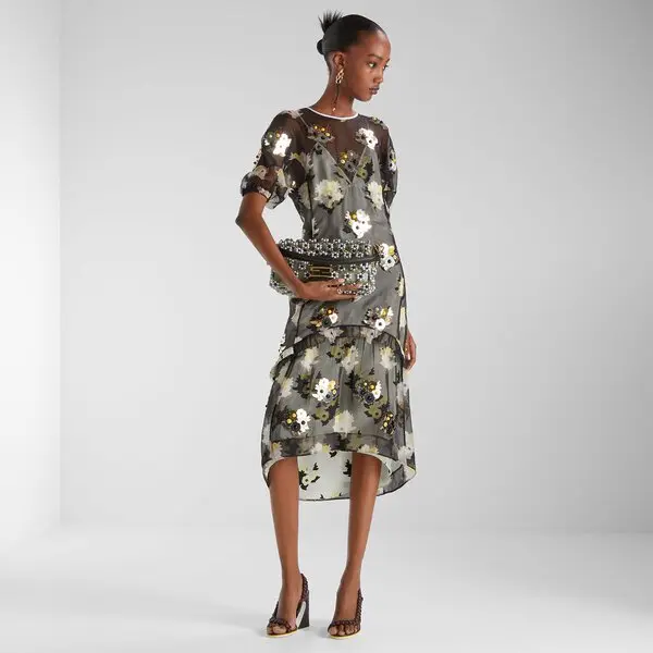 Fendi Bouquet Print Midi Dress