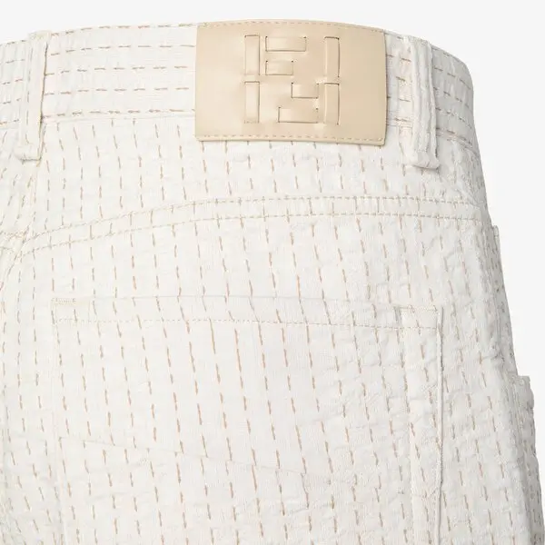 Fendi Five-pocket Denim Bermuda Shorts