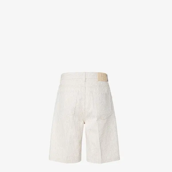 Fendi Five-pocket Denim Bermuda Shorts
