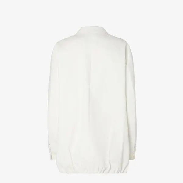 Fendi Technical Canvas Single-breasted Jacket With Removable Brooch