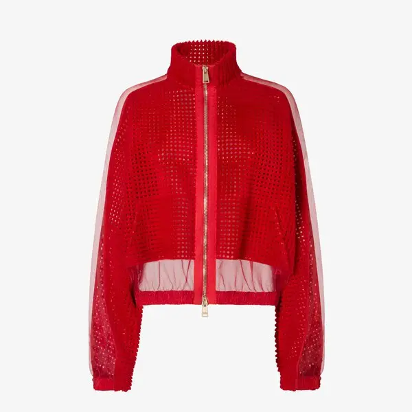 Fendi Oversized Shearling Jacket - Red