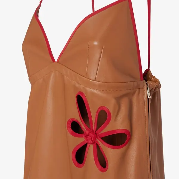 Fendi Nappa Leather Dress With Ajour Motif
