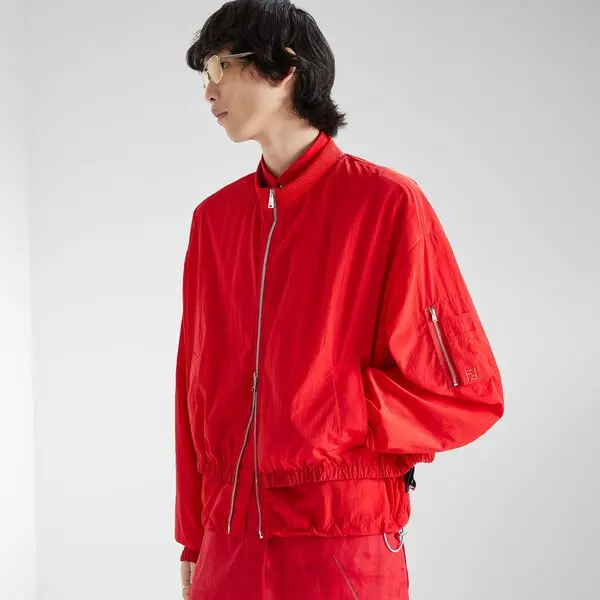 Fendi Nylon Blouson With Ff Selleria Logo