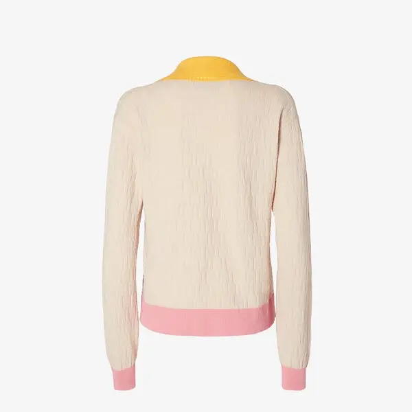 Fendi Ff Jacquard Cotton And Silk Jumper - Multicolour
