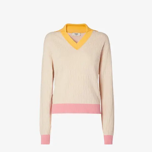 Fendi Ff Jacquard Cotton And Silk Jumper - Multicolour