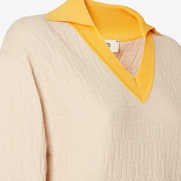 Fendi Ff Jacquard Cotton And Silk Jumper - Multicolour