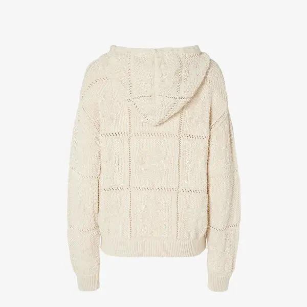 Fendi Crochet Knit Jumper With Mink Pocket Detail