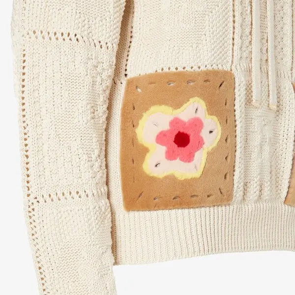 Fendi Crochet Knit Jumper With Mink Pocket Detail