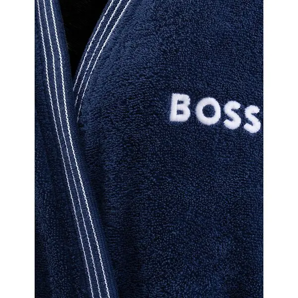 BOSS Edge Brand-embroidered Cotton Bathrobe