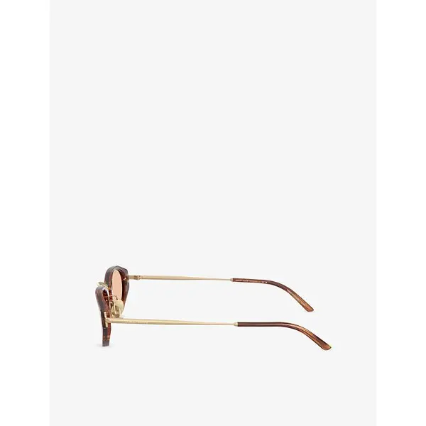 Giorgio Armani Oval-frame Sunglasses - Brown