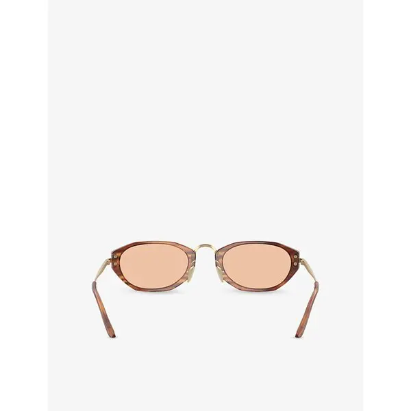 Giorgio Armani Oval-frame Sunglasses - Brown