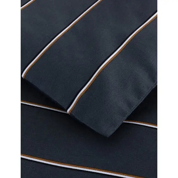 BOSS Bray Striped Cotton Duvet Cover