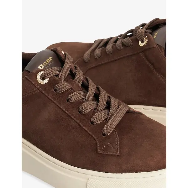 DUNE Evienne Flatform Trainers - Brown Suede