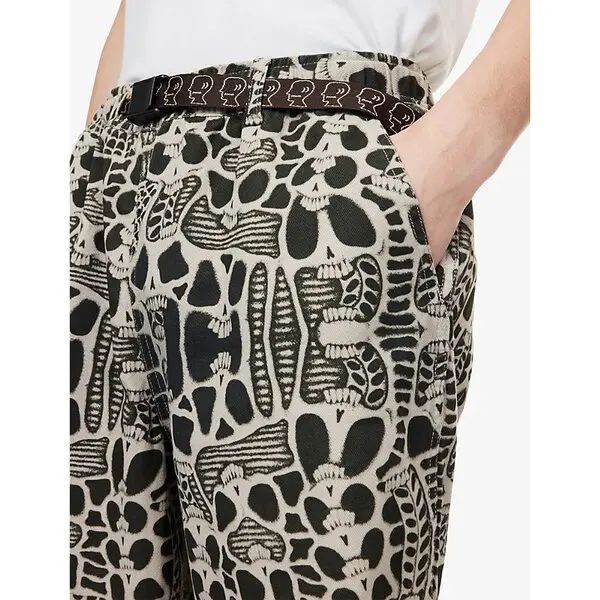 BRAIN DEAD Skull Climber Cotton-twill Shorts - Natural