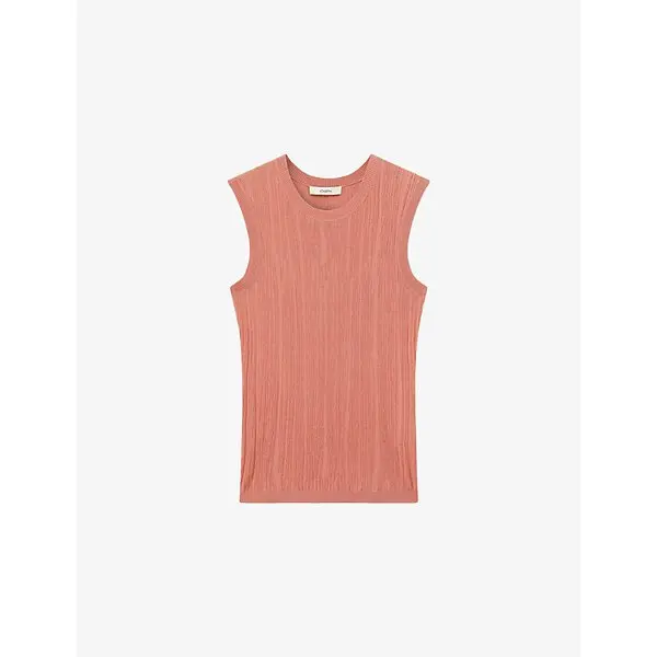 JOSEPH Calife Ribbed Top - Blush