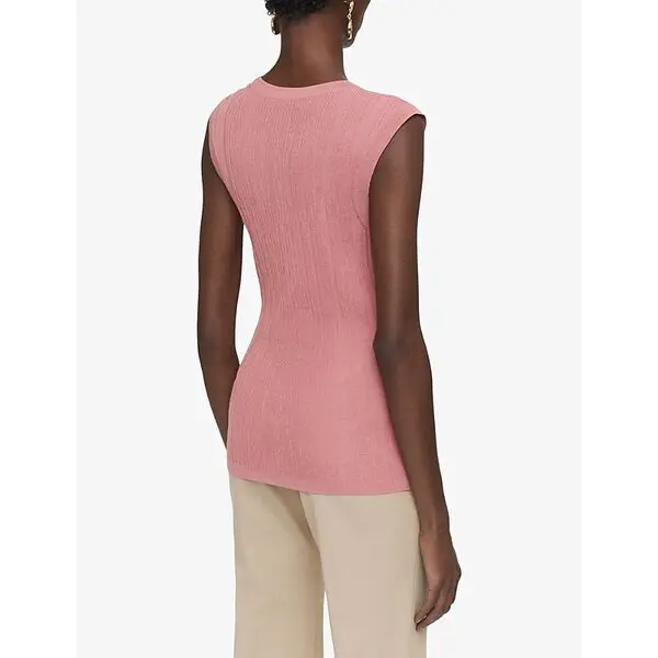 JOSEPH Calife Ribbed Top - Blush