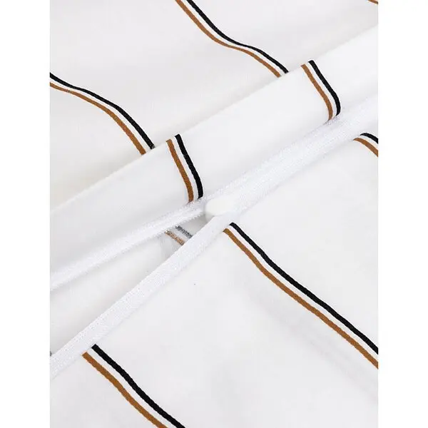 BOSS B Ray Striped Cotton-sateen Duvet Cover