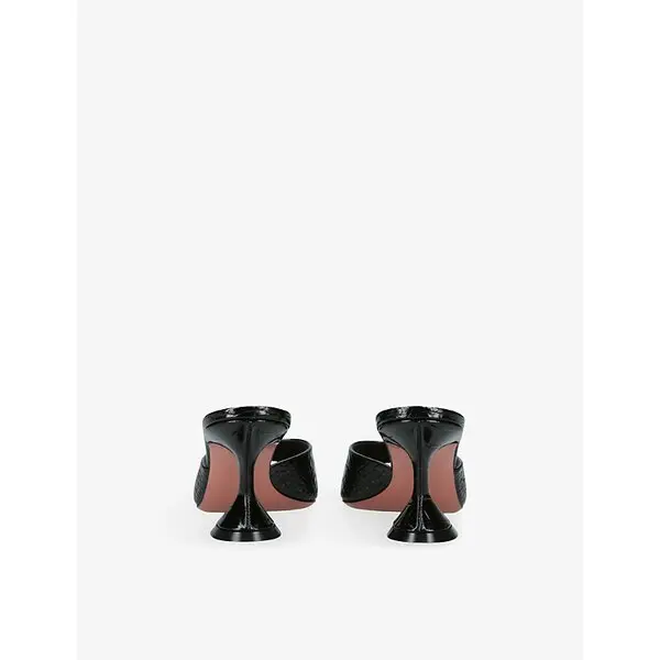 Amina Muaddi Lupita 70 Leather Heeled Mules