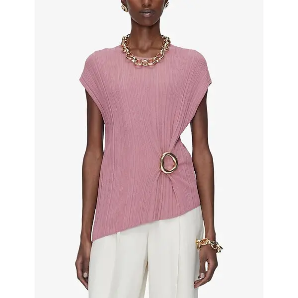 JOSEPH Knitted Plissé Top