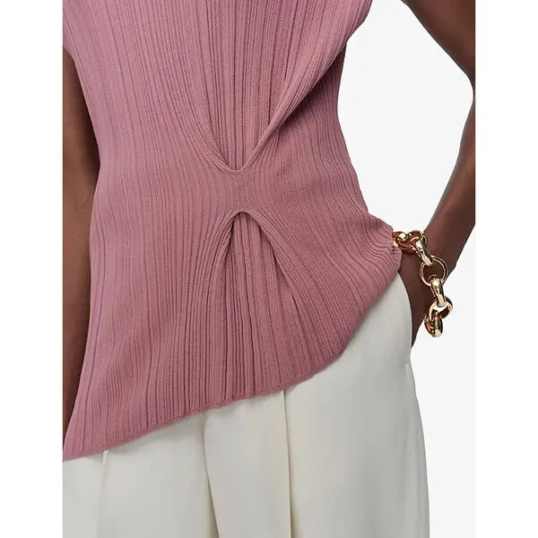 JOSEPH Knitted Plissé Top