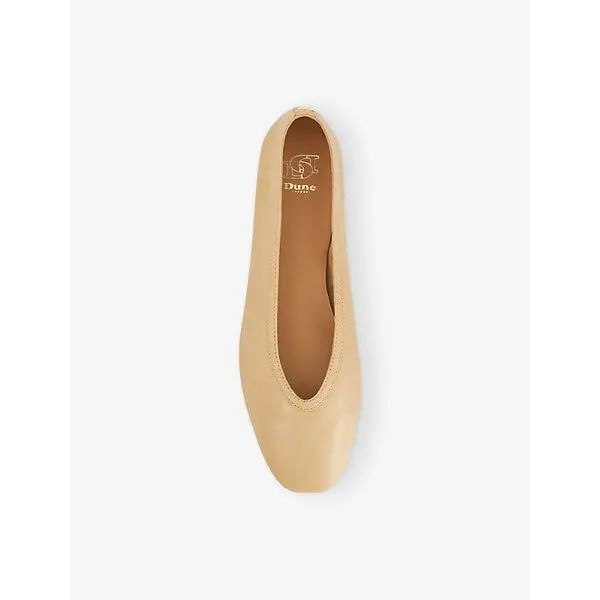 DUNE Hetta Leather Ballet Flats - Camel Leather