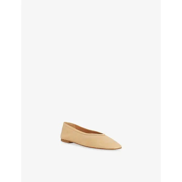 DUNE Hetta Leather Ballet Flats - Camel Leather
