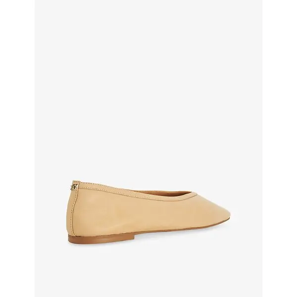 DUNE Hetta Leather Ballet Flats - Camel Leather