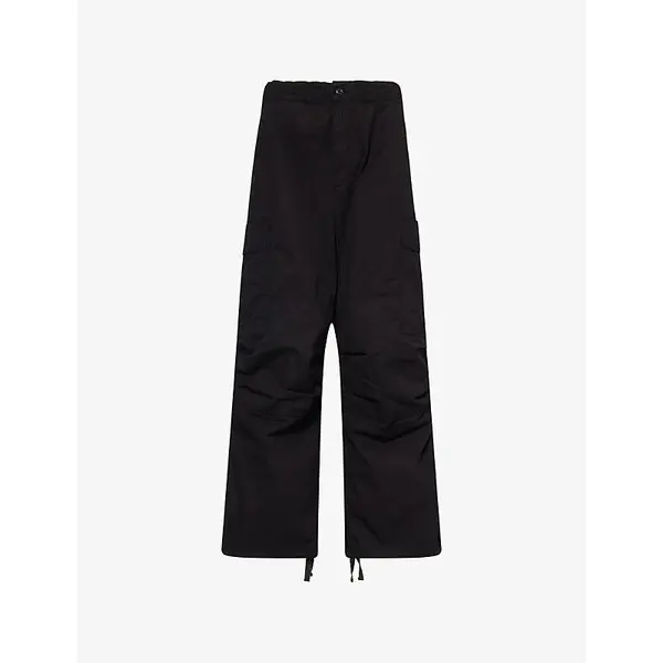 Carhartt Work In Progress Baggy-fit Cotton Cargo Trousers - Black