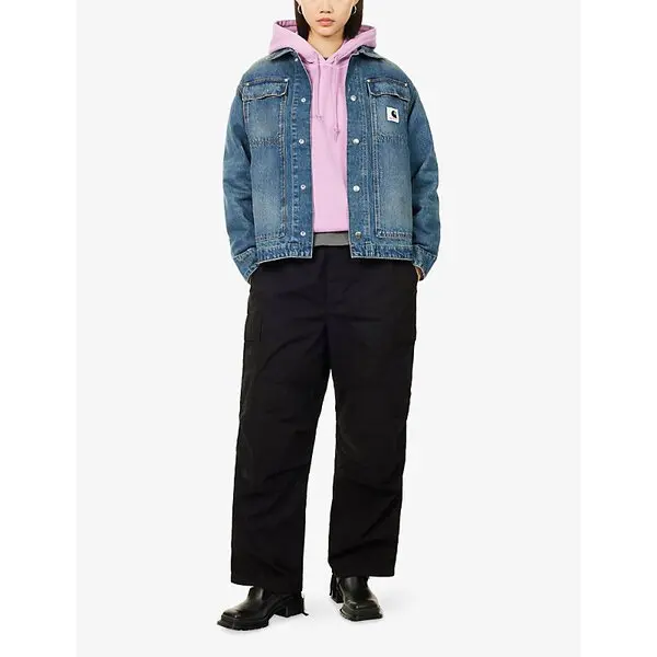 Carhartt Work In Progress Baggy-fit Cotton Cargo Trousers - Black