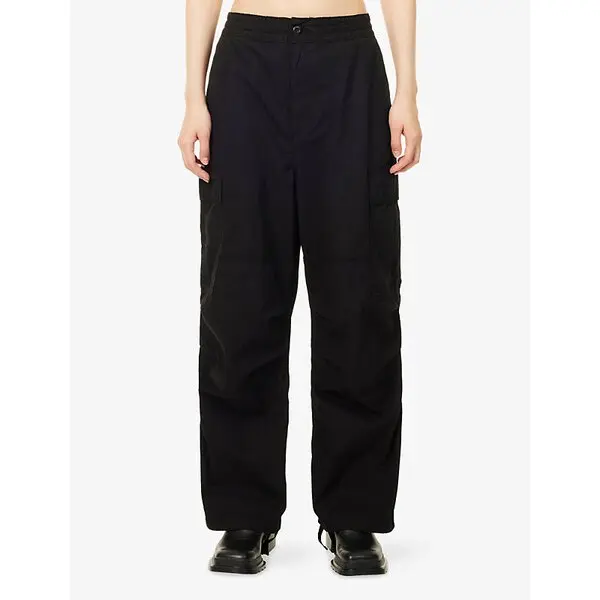 Carhartt Work In Progress Baggy-fit Cotton Cargo Trousers - Black