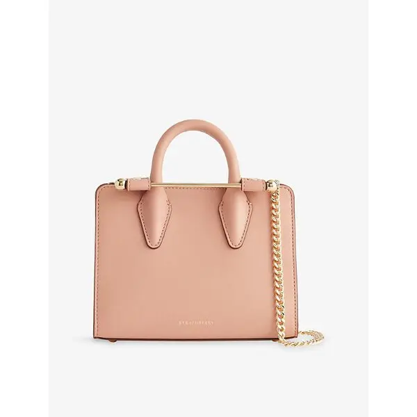 Strathberry Nano Leather Tote Bag - Rose
