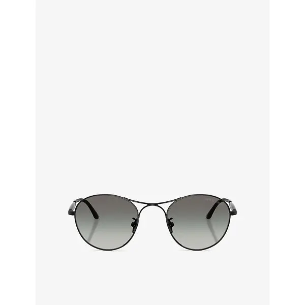 Giorgio Armani Ar6177 Round-frame Sunglasses - Black
