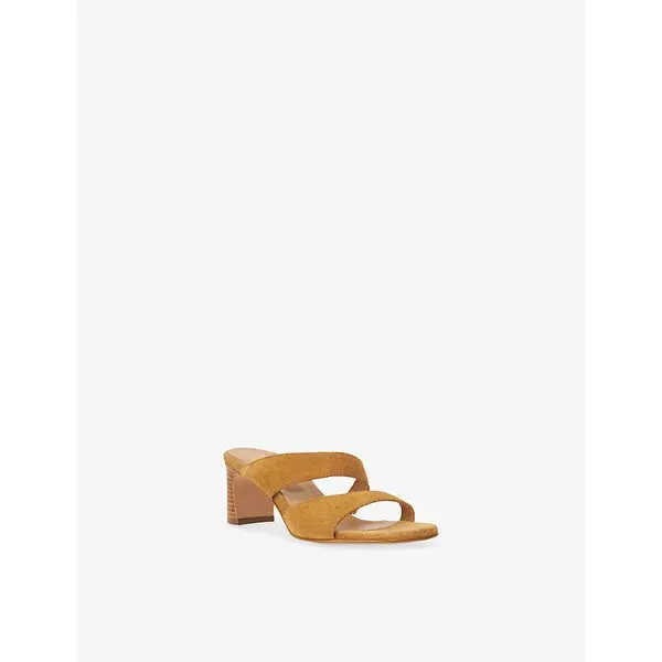 DUNE Jaeda Heeled Suede Sandals - Tan Suede