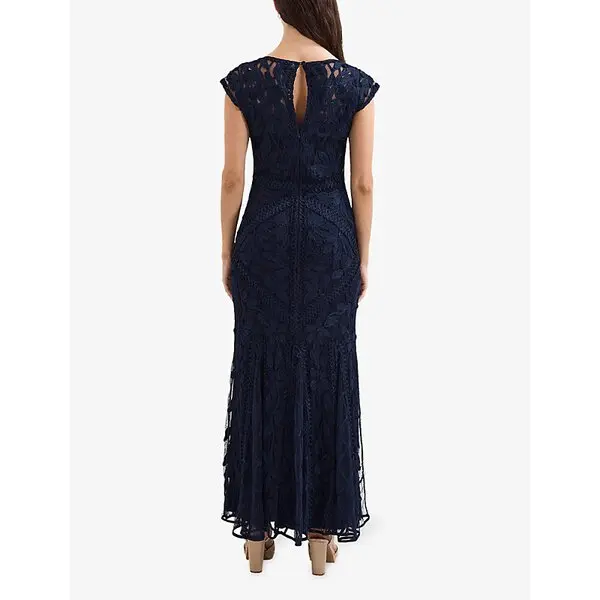 PHASE EIGHT Khiana V-neck Tapework Woven Maxi Dress