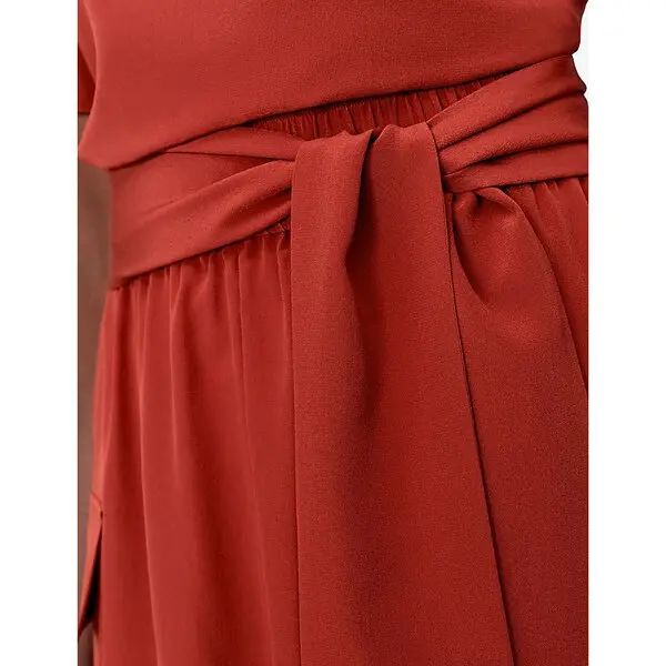 JOSEPH Charai Belted Silk Midi Skirt