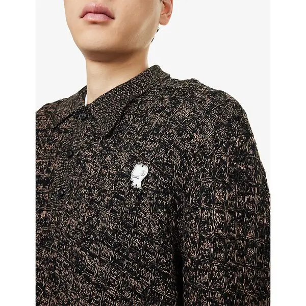 BRAIN DEAD Logo Embroidered Waffle-knit Pima Cotton Jumper