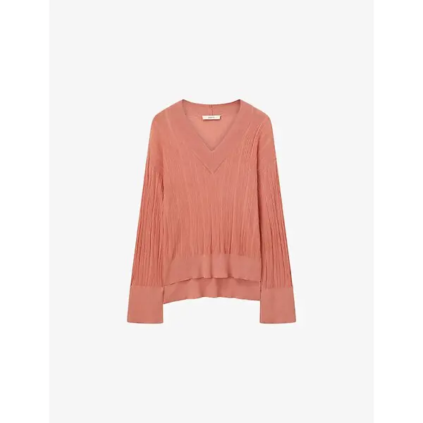 JOSEPH Jardin Ribbed Silk And Cotton Top
