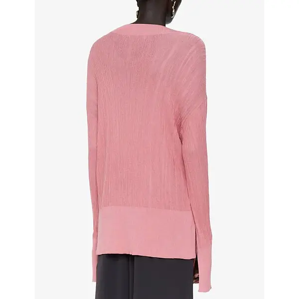 JOSEPH Jardin Ribbed Silk And Cotton Top