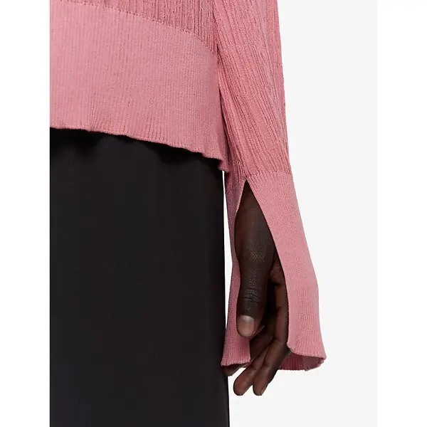 JOSEPH Jardin Ribbed Silk And Cotton Top