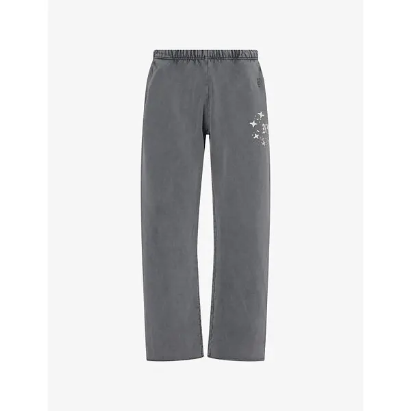 DUKE + DEXTER Ny Paint-splatter Cotton-jersey Jogging Bottoms