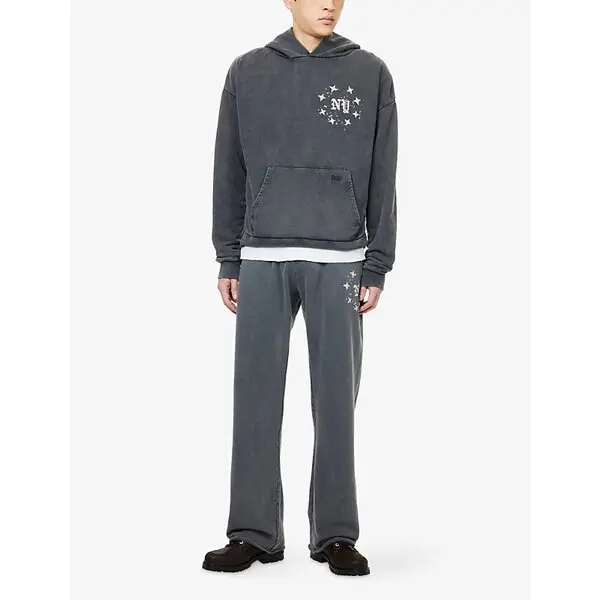 DUKE + DEXTER Ny Paint-splatter Cotton-jersey Jogging Bottoms