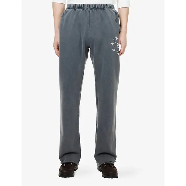 DUKE + DEXTER Ny Paint-splatter Cotton-jersey Jogging Bottoms