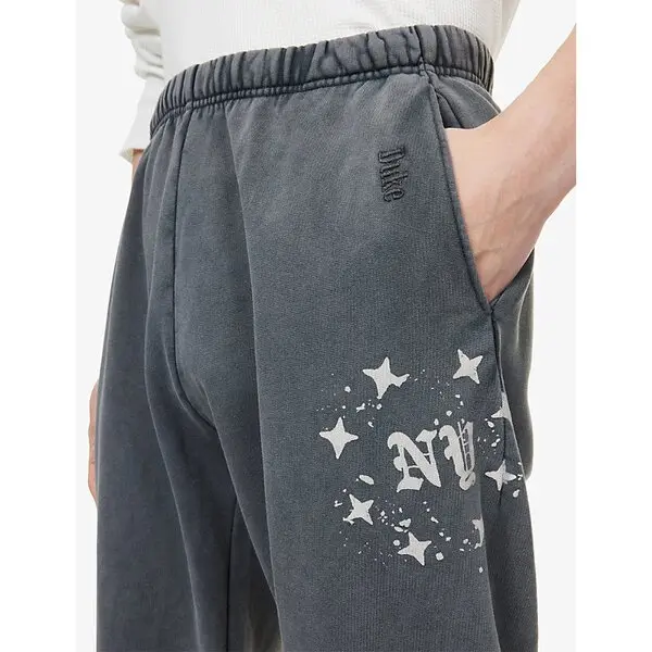 DUKE + DEXTER Ny Paint-splatter Cotton-jersey Jogging Bottoms