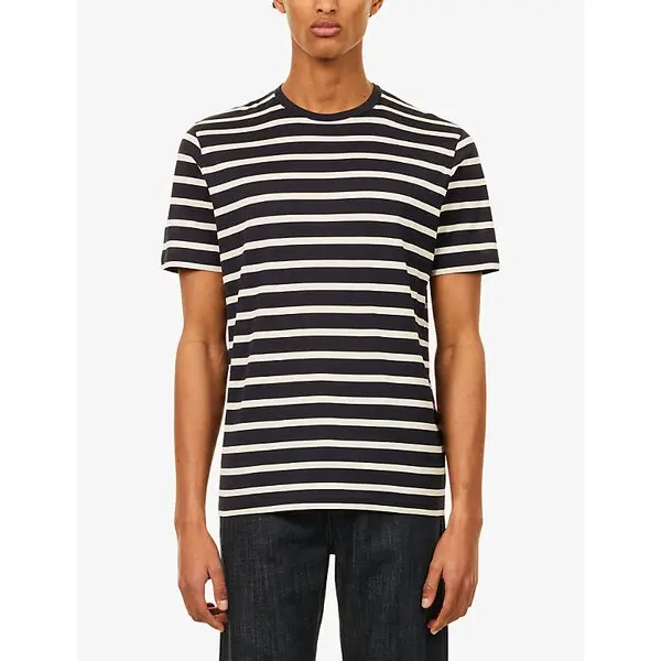 Sunspel Classic Stripe Cotton T-shirt - Navy/ecru Breton Stripe