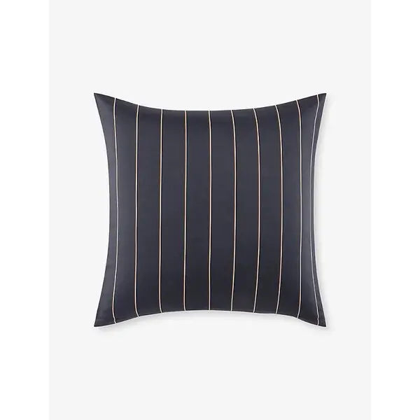 BOSS Bray Striped Cotton Pillowcase 65cm X 65cm - Ebony