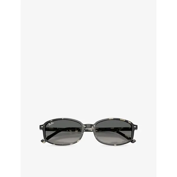 Ray-ban Oval-frame Acetate Sunglasses - Brown