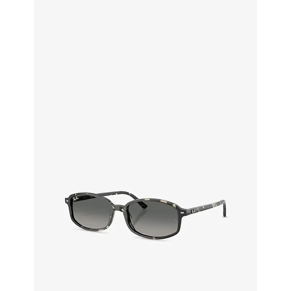 Ray-ban Oval-frame Acetate Sunglasses - Brown